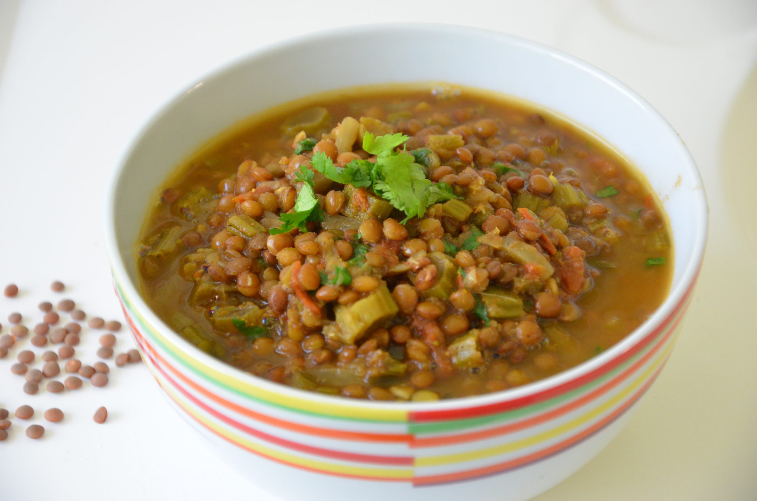 Sabut Masoor ki dal (Whole Pink Lentil Soup) - My Indian Dietitian