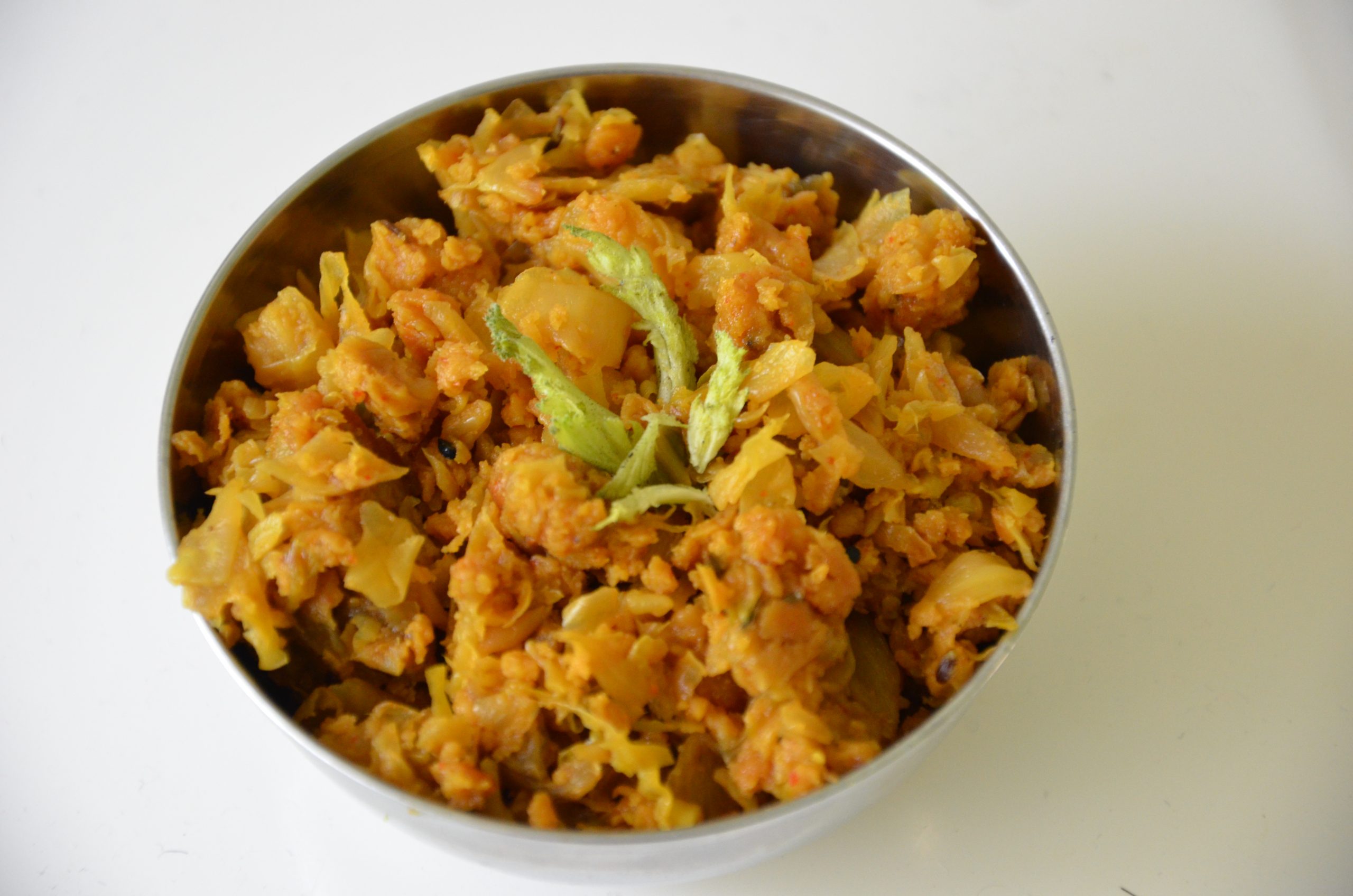 Cabbage Zunka/ Junka (Cabbage and Besan/Chickpea flour stir-fry) - My ...